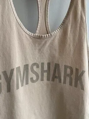 Shirts | Gymshark Legacy Stringer Tank Top Beige Cotton M | Poshmark